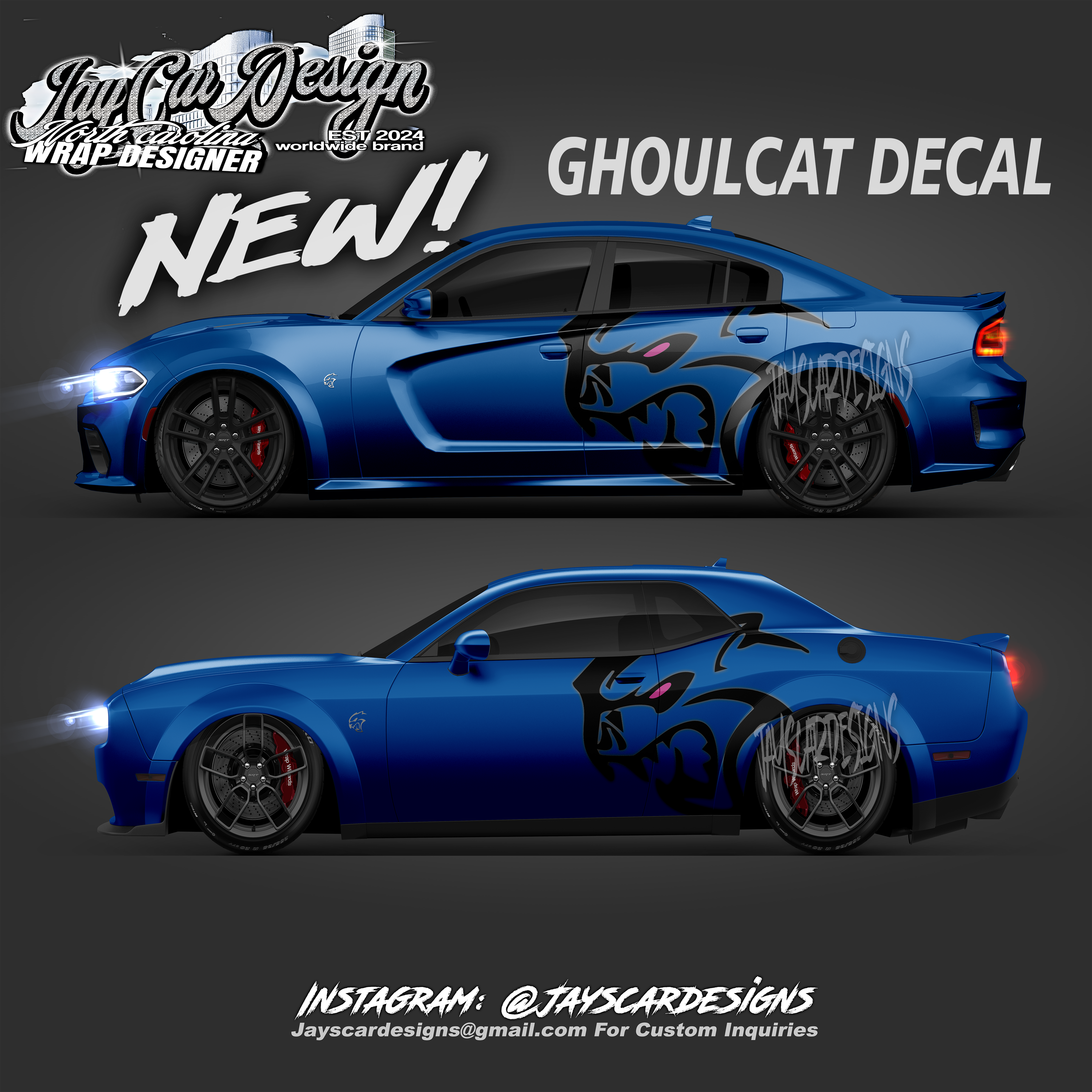 NEW!!! Ghoul Cat Decal – Illusive Customz LLC